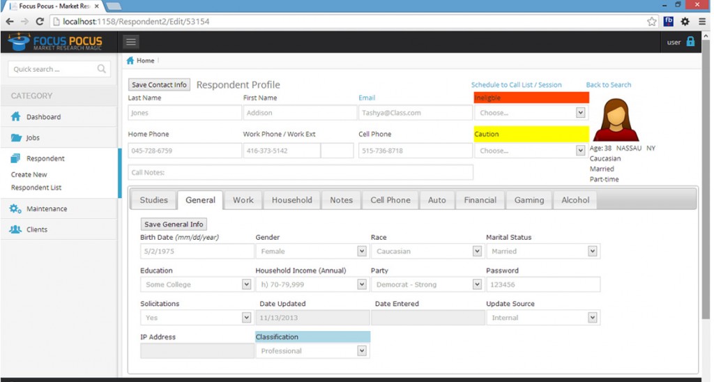 Respondents | Focus Pocus Software